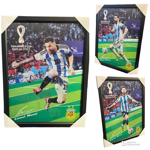 Art | New Lionel Messi Soccer Framed 3d Lenticular Poster Picture | Poshmark